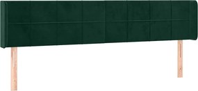 Čelo postele typu ušák tmavě zelená 163x16x78/88 cm samet 3118825