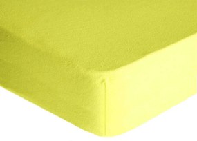 Forbyt, Prostěradlo, Froté Premium, světle žluté 120 x 200 cm