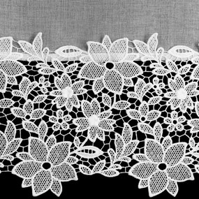 ZÁCLONA NA KROUŽCÍCH ARTEMIDA 350X145 CM BÍLÁ