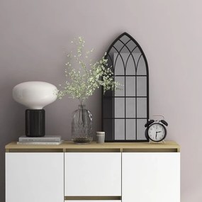 Zrcadlo černé 70 x 30 cm železo do interiéru 3093514