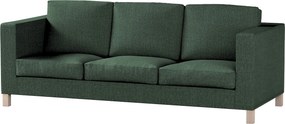 Potah na pohovku IKEA Karlanda 3-místná nerozkládací, krátký barva zelená látka pletený vzor