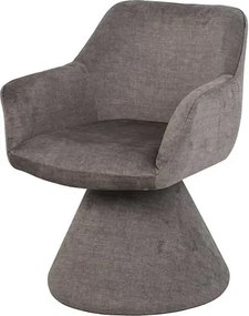 Designová otočná židle Deimena šedý samet