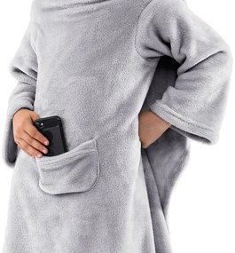 Dětská deka s rukávy DecoKing Lazy šedá