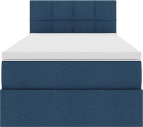 Postel s úložným prostorem a matrací Modrá 100 x 200 cm Samet 3370493