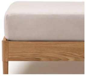 Napínací bavlněné prostěradlo taupe 90x200 cm Simmel – Kave Home