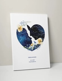 Hvězdná mapa Pololesklý saténový papír 210 g/m² A4 - 21 x 29,7 cm