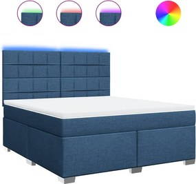 Box spring postel s matrací modrá 180x200 cm textil 3292873