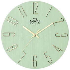 MPM Plastové nástěnné hodiny MPM Primera se vzorem letokruhů MPM Primera - B E01.4302.40