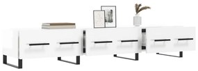 TV skříňka bílá s vysokým leskem 150x36x30 cm kompozitní dřevo - Default Title
