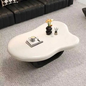 LuxuryForm DESIGN Konferenční stolek DECO 120 × 79 cm – bílý, černá podnož