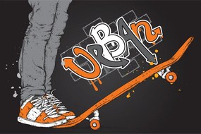 Fototapeta Bruslař A Skateboard Samolepící tapety 254x184