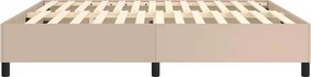 Rám postele s boxspringem cappuccino 160x200 cm umělá kůže 3121058