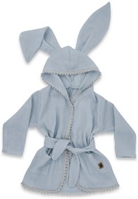 Dětský mušelínový župan s oušky Bunny - jeans Velikost koj oblečení: 80-98 (9-36m)
