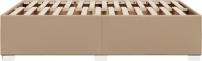 Rám postele bez matrace cappuccino 120x190 cm umělá kůže 3284551