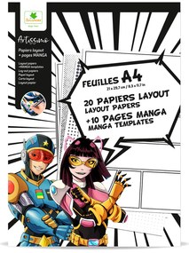 Artissimo - layout papíry A4 + textury - Manga