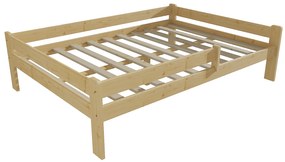 Vomaks Dětská postel DP 012 XL se zábranou Rozměr: 120 x 200 cm, Barva: bezbarvý lak
