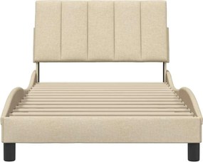 Rám postele bez matrace Hanko krémová 100 x 200 cm textil 3310375