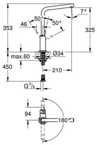 Grohe Atrio - dřezová baterie stojánková, chrom 32136001