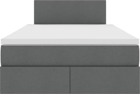 Postel s úložným prostorem a matrací Tmavě šedá 120 x 200 cm 3370438