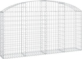 Klenutý gabionový koš 200 x 30 x 100/120 cm pozinkované železo 153465