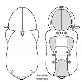 MILK&PEPPER Pláštěnka pro buldočky Tribord červená Velikost: 45L
