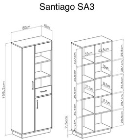Meblar Obývací sestava Santiago E Barva: Dub piškotový