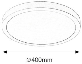 RABALUX Přisazený LED panel LOIS, 36W, denní bílá, 40cm, kulatý, bílý 002658