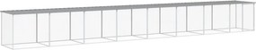 Klec pro kuřata se střechou světle šedá 803 x 98 x 90 cm ocel 3189057