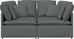 Modulární pohovka s polštáři textil tmavě šedá 3321238
