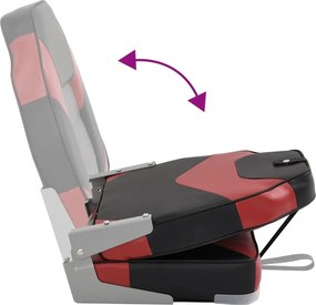 vidaXL 2dílné skládací sedadlo do člunu s vysokým opěradlem [3284325] Barva: Červeno-černá