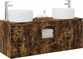 Sada koupelnových skříněk 3 ks Kouřový dub 49,5 x 44,5 x 66 cm 3405722
