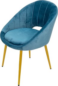 Modrá jídelní židle Erica - 58*65*85 cm