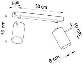 Bodové svítidlo Ring, 2x chromové kovové stínítko, (možnost polohování)