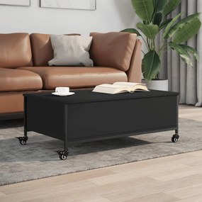 vidaXL Konferenční stolek na kolečkách 91 x 55 x 34 cm kompozit [842297] Barva: Černá