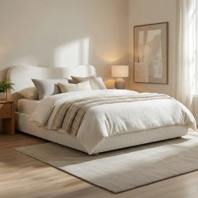 Postel Maido Teddy látka 180x200 cm – krémová