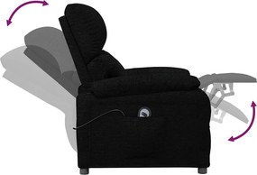 Elektrické polohovací křeslo černé textil 3098427