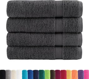 Prémiové ručníky do sprchy SOLUND 4 ks antracitové 70x140 cm 600 g/m² 137161