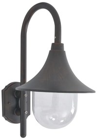 Zahradní nástěnná lampa E27 42 cm hliníková bronzová,  44213