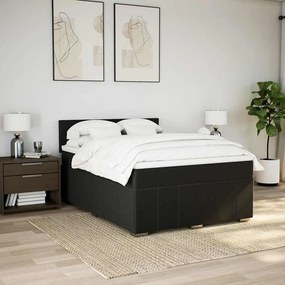 Box spring postel s matrací černá 140 x 190 cm textil 3289365