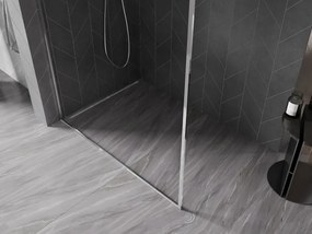Mexen Kioto-F sprchová stěna Walk-in s rámem 75 x 202 cm, transparentní 8 mm, chrom - 800-075-104-01-00