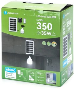 Aigostar - LED Solární lustr se senzorem LED/35W/12V 3000 mAh 6500K pr. 10 cm