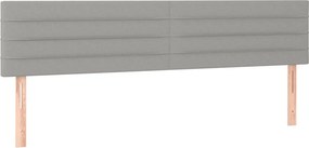 Box spring postel s matrací světle šedá 200 x 200 cm textil 3140161
