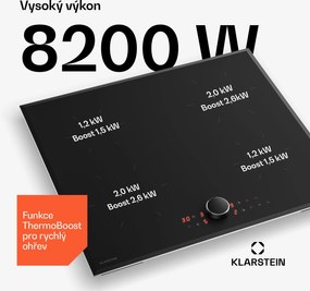 Klarstein Magnichef indukční varná deska | 4 varné zóny | Moderní & inovativní | 8200 W | 60 cm