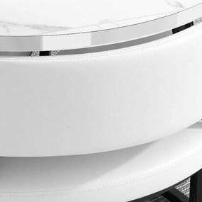 LuxuryForm DESIGN Jídelní set MONTE 4+1 - bílý / bílý