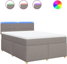 Box spring postel s matrací taupe 140x200 cm textil 3289007