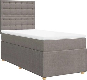 Box spring postel s matrací taupe 90x200 cm textil 3291957