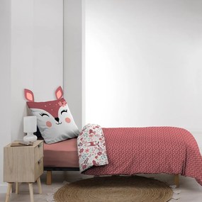 Bílé/růžové bavlněné dětské povlečení na jednolůžko 140x200 cm Bichette – douceur d'intérieur