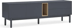 Tmavě šedý TV stolek 180x56 cm Corvo - Teulat