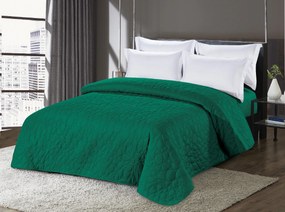 Zelený přehoz na postel se vzorem STONE Rozměr: 200 x 220 cm