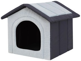 HobbyDog Pelíšek pro psa Bouda - světle modrá s tmavě modrou VELIKOST: R2 - 44 x 38 x 45 cm